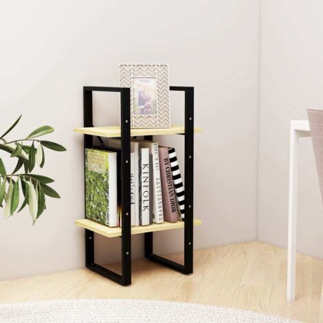 Bibliothèque 2 niveaux bois de pin massif 40x30x70 cm étagère 38136 ...