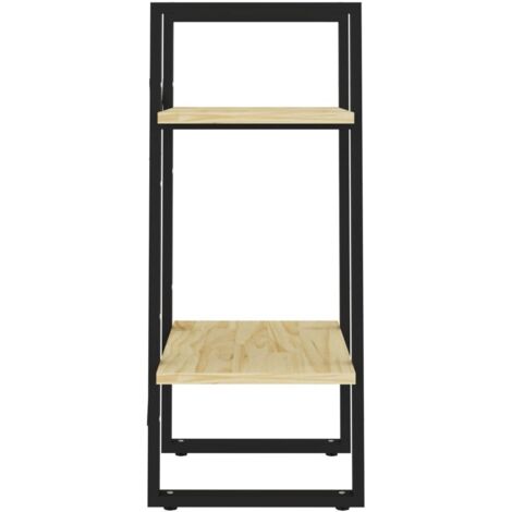 Bibliothèque 2 niveaux bois de pin massif 40x30x70 cm étagère 38136 ...