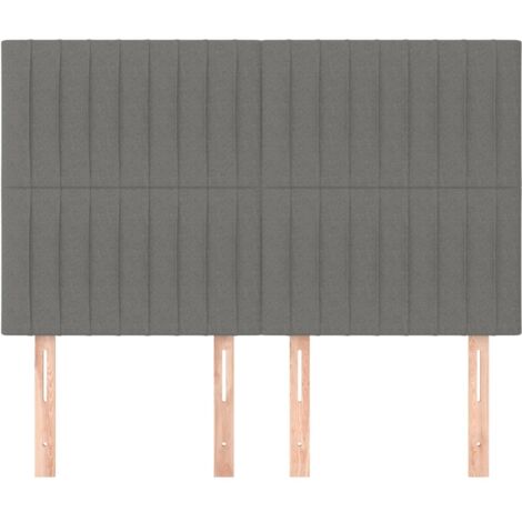 Tête de lit pour armoire pont de lit tissu gris foncé pack de 4 ...