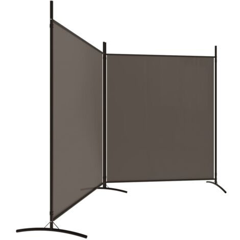 Paravent sur Pied Cloison de séparation 2 panneaux Anthracite 348x180 ...