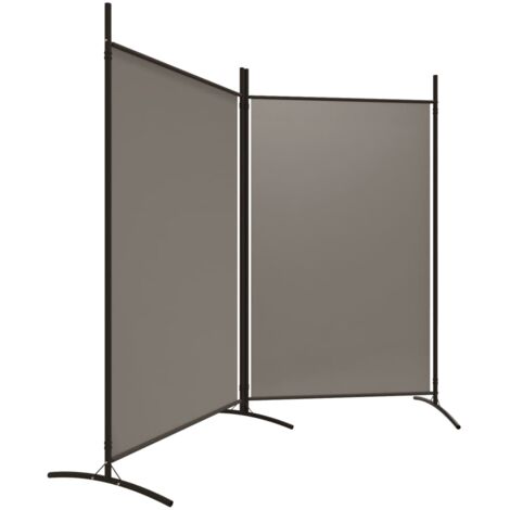 Paravent sur Pied Cloison de séparation 2 panneaux Anthracite 175x180 ...