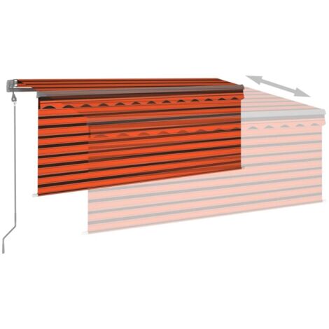 Store banne de terrasse 3x2.5 m automatique auvent de jardin orange ...