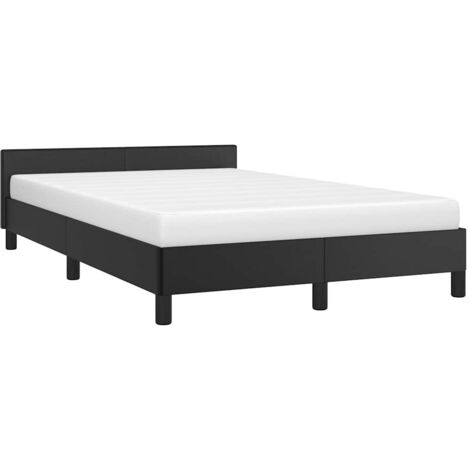 Lit double 120x200 cm Cadre de Lit Adulte Noir Similicuir Design ...