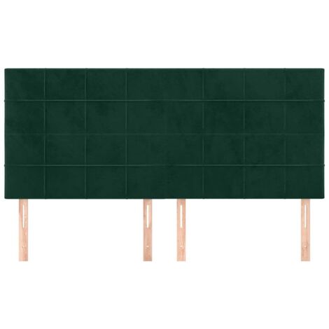 Têtes de lit anti-tache en velours vert pour masquer un mur abîmé 85047 ...