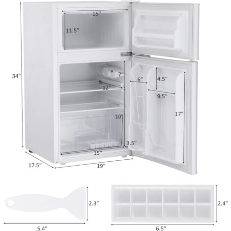 RELAX4LIFE Frigorifero Piccolo con Congelatore, 91L, Doppia Porta, Mini ...