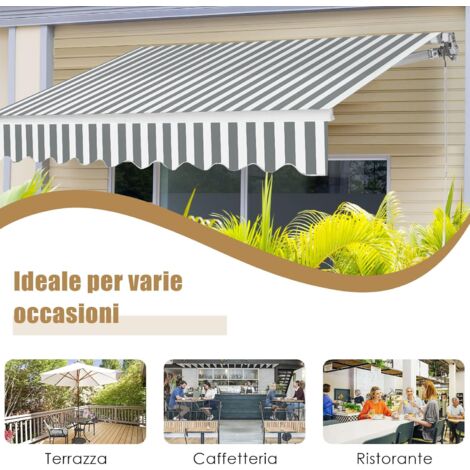 RELAX4LIFE Tenda da Sole a Bracci Estensibili 2,5 x 2 M/3 x 2,5 M ...