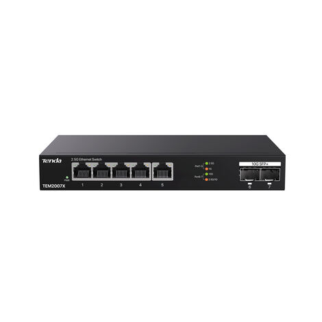 Tenda Switch Ethernet 2.5 Gbps con 5 Porte LAN e 2 Porte SFP+ 10 Gbps