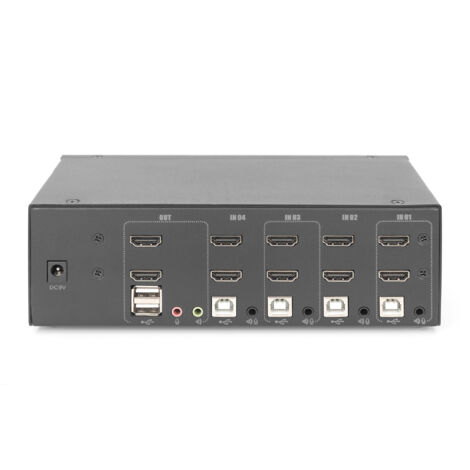 Digitus Switch KVM, 4 porte, schermo doppio, 4K, HDMI®