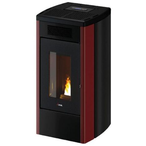 Cadel Atena Plus 14 stufa Libera installazione Pellet Nero, Rosso