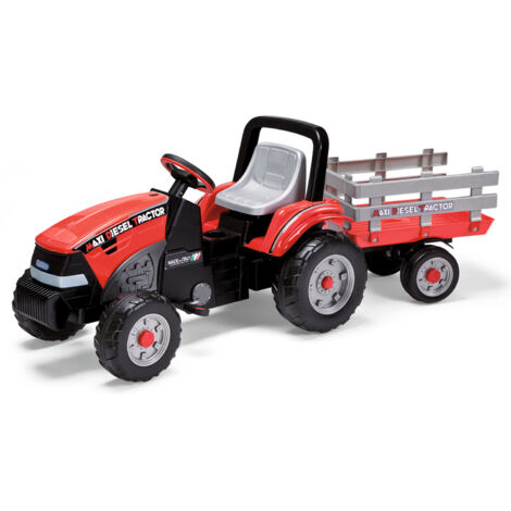 Peg Perego Trattore a Pedale Maxi Diesel Tractor con Rimorchio