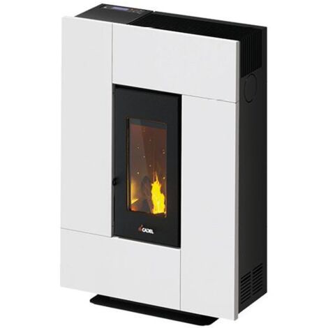 Cadel Grace 7 stufa Libera installazione Pellet Nero, Bianco