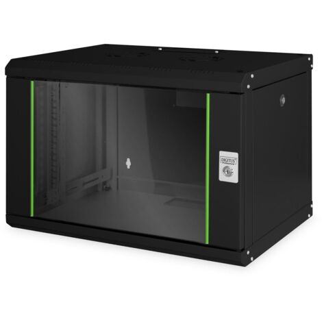 Digitus SoHo Line 7U 19” Wall Mounting Cabinet, Nero, 20 kg, 600 x 380 ...
