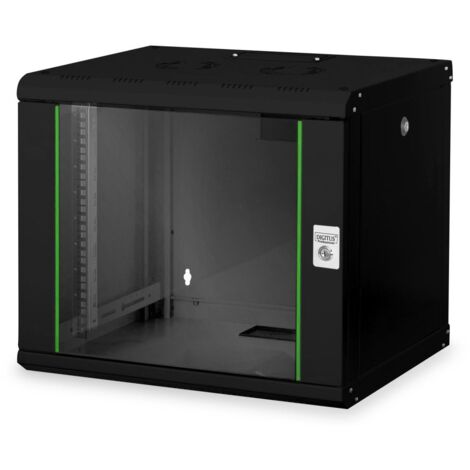 Digitus ASSMANN Electronic DN-19 09-U-SW, A muro, Nero, Attivo, Acciaio