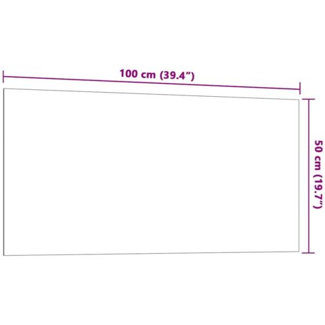 Tableau noir magnétique mural Blanc 100x50 cm Verre trempé vidaXL