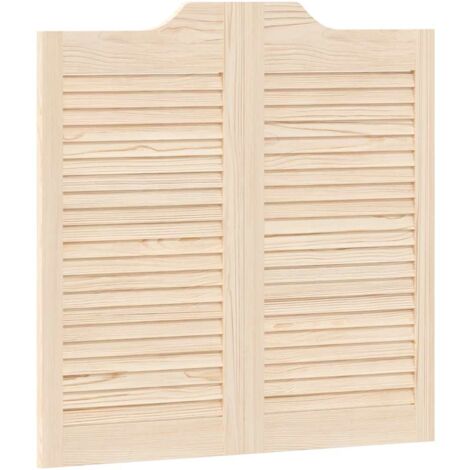 Portes battantes à persiennes 1paire 80 x 80 cm bois massif Pin vidaXL