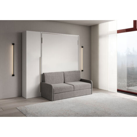 Letto francese verticale a scomparsa Versia Sofà 140 con divano ...