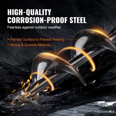 VEVOR Lot de 4 forets a tariere pour plantation, foret a tariere de ...