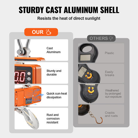 VEVOR Balance Suspendue Industrielle 1000 kg Balance a Grue Numerique ...