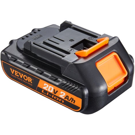 VEVOR Batterie pour Outil Sans Fil Lithium-ion 20 V 2,0 Ah Batterie de ...