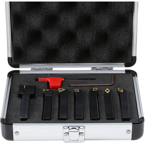 VEVOR Porte-outils de Tournage Indexables, 7PCS Porte-outils de Tour a Metaux CNC 9,5 mm avec ...