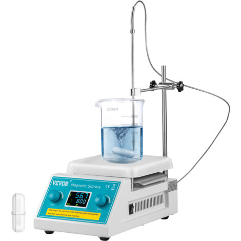 VEVOR Agitateur Magnetique Professionnel 200-2000 tr/min 2 L Jusqua 300 ...