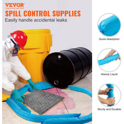 VEVOR Chaussette Absorbante Liquide Universelle Lot de 12 Pieces Taille ...