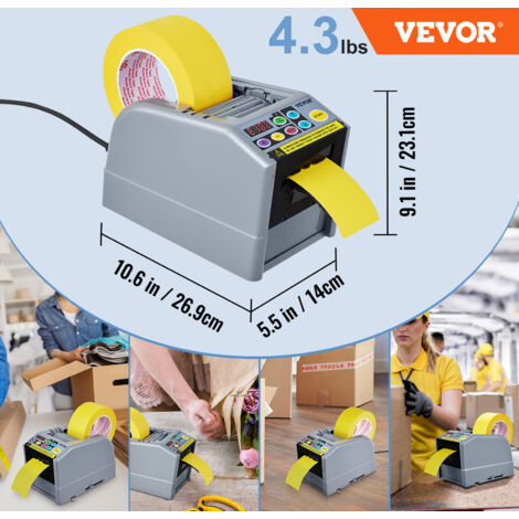 VEVOR Distributeur automatique de ruban adhesif electrique 25 W coupe ...