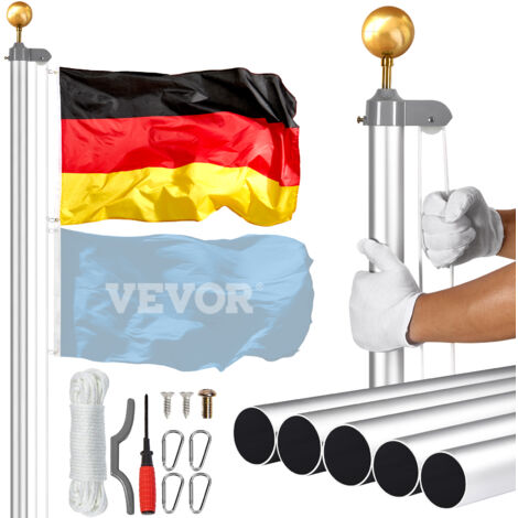 VEVOR Kit de mat de drapeau detachable 7550 mm, mat de drapeau allemand ...