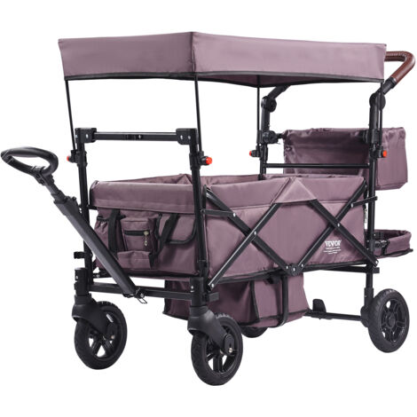 VEVOR Chariot pliable pour 2 enfants, charge 25 kg, poussette avec ...