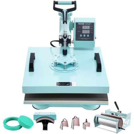 VEVOR Presse a Chaud 8-en-1 Plaque 38x38 cm, Machine de Sublimation Textile avec Presse a Tasses ...