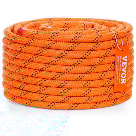 VEVOR Corde en polyester double tresse, 12,7 mm x 36,57 m, corde ...