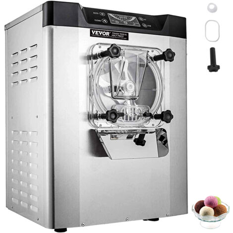 VEVOR Machine a Glace Pilee Electrique Capacite 20 L/h Sorbetiere en ...