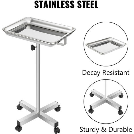 VEVOR Table de Mayo, 82-130cm Chariot de Coiffure Reglable en Hauteur ...