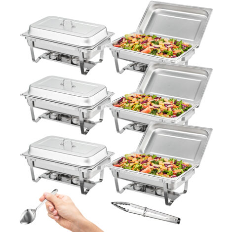 VEVOR Chauffe-Plat Lot de 6 Bacs 7,5 L Buffet Chauffant avec 12 Porte ...