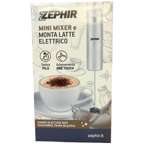 ZEPHIR Mini Mixer E Monta Latte Nero