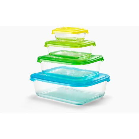 Joseph Joseph Nest Set Contenitori per Provviste 4 Pezzi in Vetro