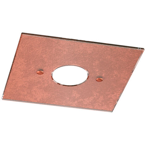 Plafoniera Moderna Path Vetro Foglia Rame 1 Luce Gx53