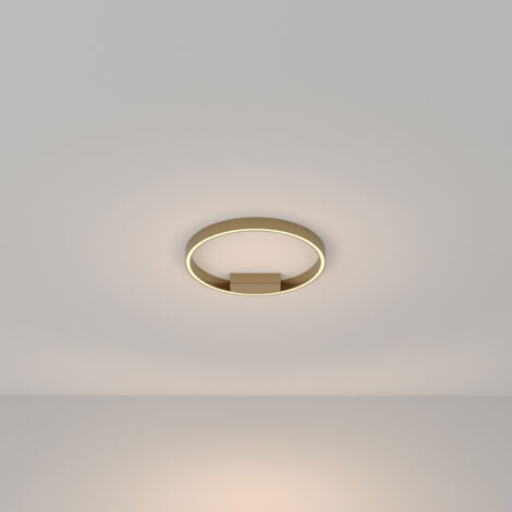 Lampadario A Sospensione Moderno Rim Alluminio Ottone 1 Luce Led 25W