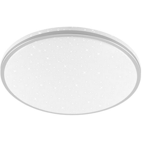 Plafoniera Moderna Silin Plastica Cromo Opaco Led Integrato 16W 4000K