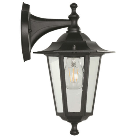 Applique Esterno Riley Alluminio Nero Giu' 1 Luce E27 Ip44