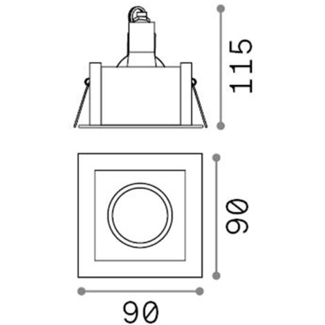 Faretto Da Incasso Moderno Funky Metallo Nero 1 Luce Gu10