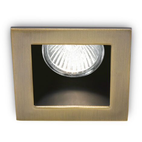 Faretto Da Incasso Moderno Funky Metallo Ottone Brunito 1 Luce Gu10