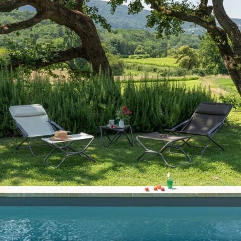 LAFUMA MOBILIER - Transat de jardin pliable - TRANSABED - Seigle II ...