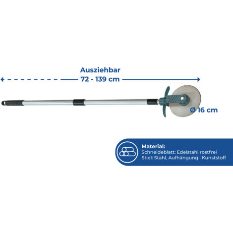 WENKO Coupe-bordures pelouse roulette Cut