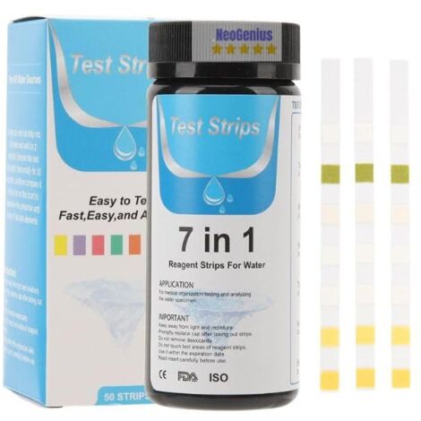 7-in-1-Teststreifen für Aquarien, Test von pH-Wert, Nitrit, Nitrat ...