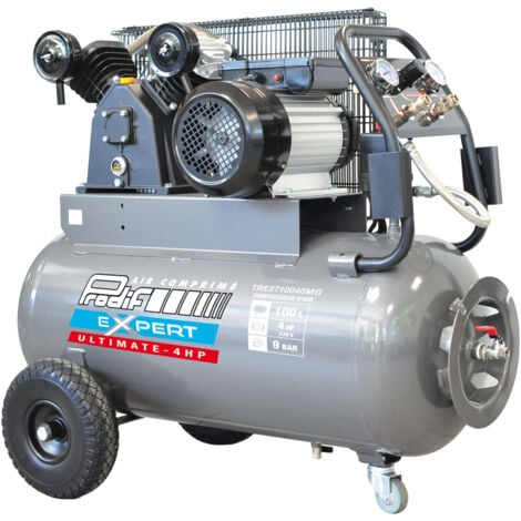 Compresseur 100L 9 bar 4 CV 27 m3/h PRODIF TRE2710040MG