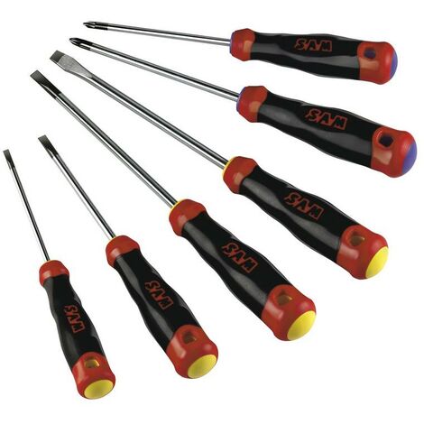 JEU DE 6 TOURNEVIS S1 FENTE POZIDRIV SAM OUTILLAGE - TJ2