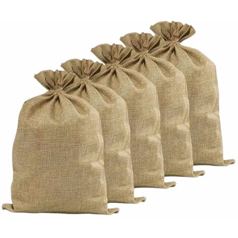 Saco de yute 50 cm x h 70 cm resistente y reutilizable set de 5 piezas