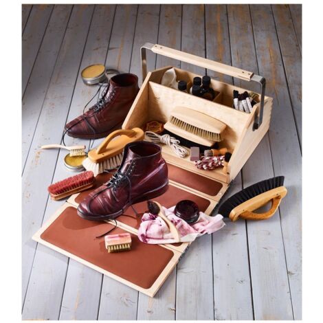 Redecker Schuhputzkasten, ausklappbar