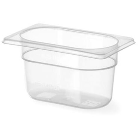 HENDI Gastronorm-Behälter 1/9, Profi Line, 1,0, GN 1/9, 1L, Transparent, 176x108x(H)100mm